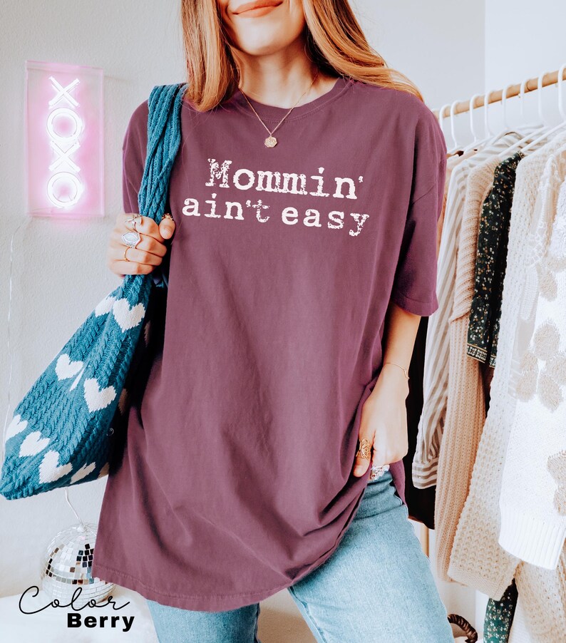 Mommin Aint Easy Funny Mom Shirt, Mom Life Shirt, Motherhood, Mother’s ...