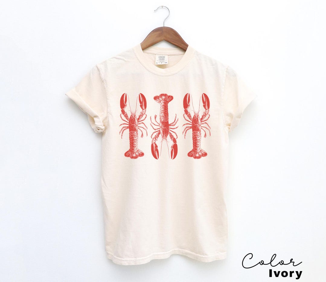 Lobster Shirt, Seafood Tshirt, Retro Summer Shirt, Coastal Aesthetic, Vintage Inspired, Lobsters ...