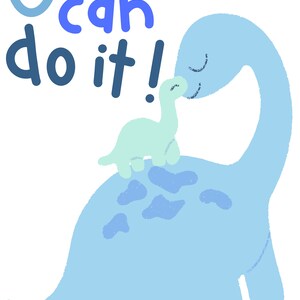 You Can Do It ,dinosaur Printable Poster for Kids, Motivational Prints ...