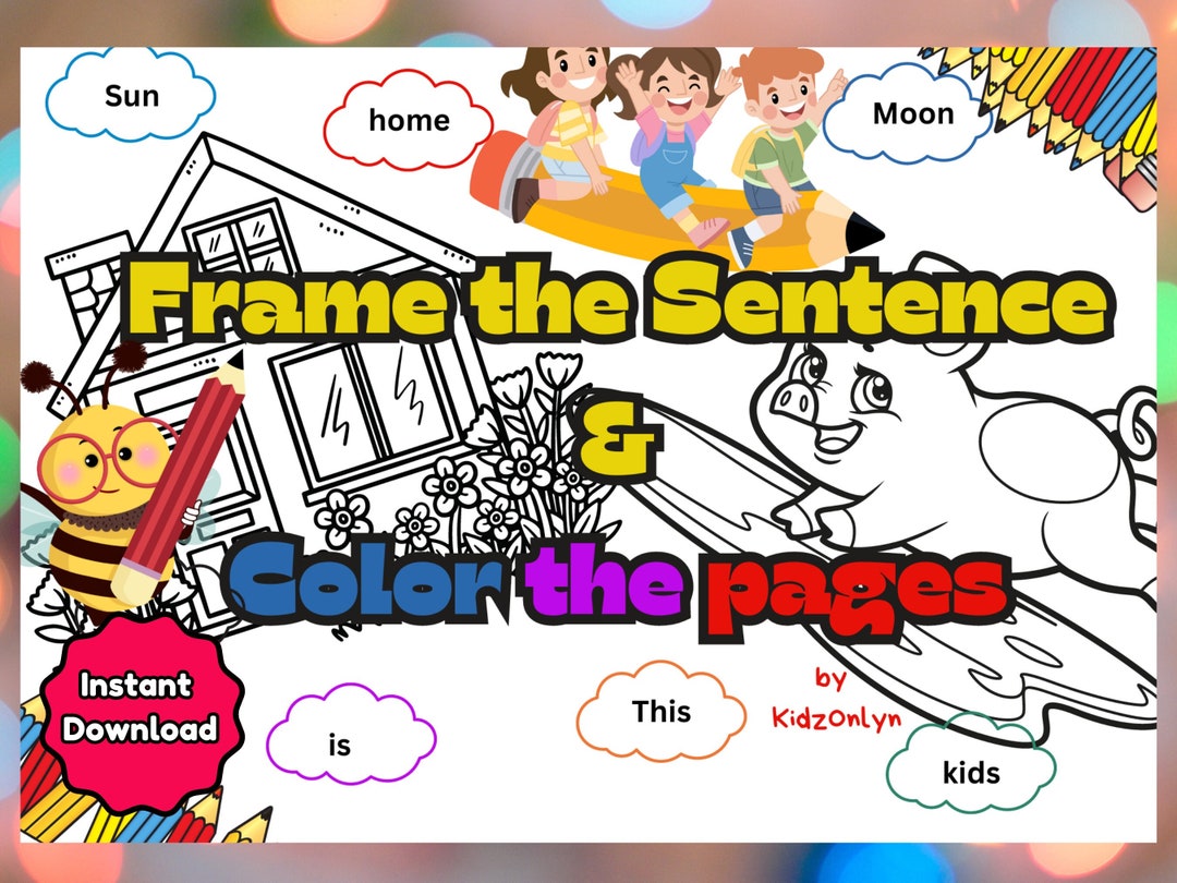 Sentence Building Worksheets, Printable Kids Activities, English ...