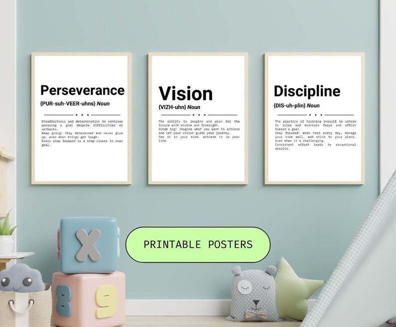 Typography Posters,3 Piece Printable Poster,minimalist Posters, Vision ...