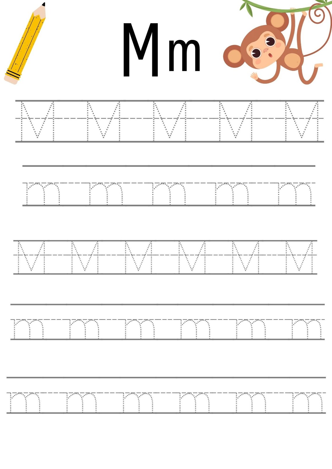 Alphabets and Numbers Tracing Worksheets,kids Workbook,handwriting ...