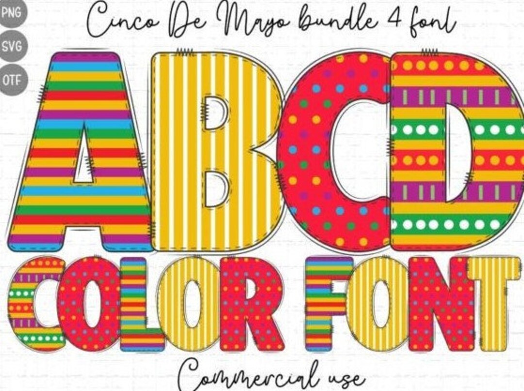 Cinco De Mayo Font, Decorative Font, Cricut Font, Modern Font, Casual ...