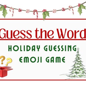 Christmas Emoji Game | Guess the Word, Family Holiday (printable) - Etsy