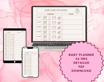 Printable Baby Day Schedule, Instant Download Toddler Routine Nursery ...