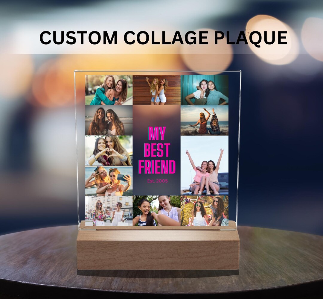 Personalized LED Best Friend Plaque With Stand, Custom Soul Sister ...