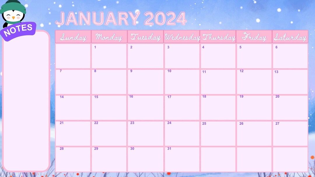 2024 Virtual Calendar for Young Girls - Etsy