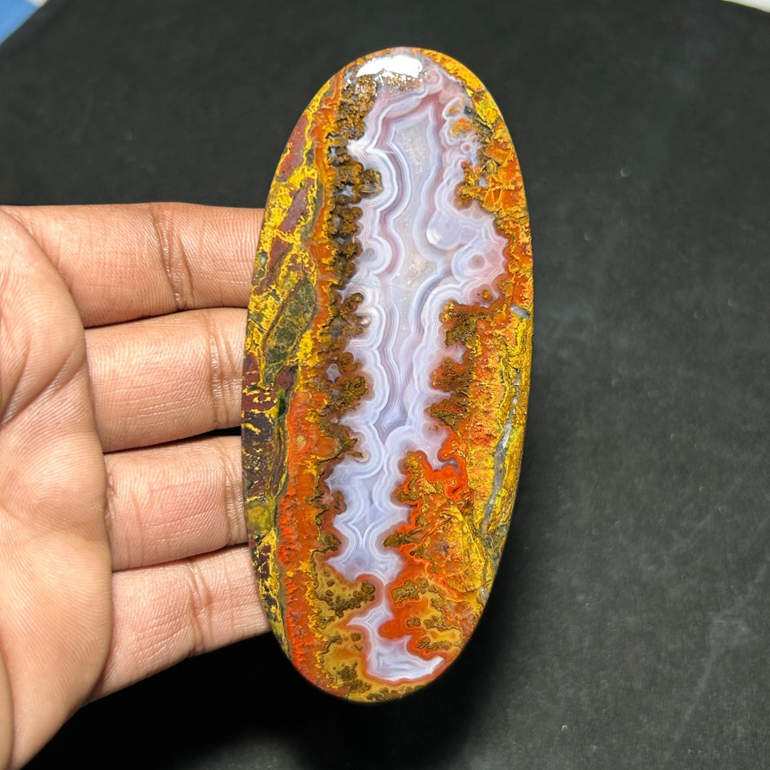 Moroccan Seam Agate Cabochon Natural Seam Agate Semi Precious Gemstone ...