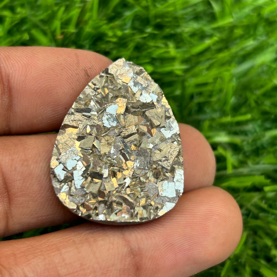 Pyrite Cabochon, Pyrite Stone, Natural Pyrite, Pyrite Druzy, Pyrite Jewelry, Pyrite Druzy Stone ...