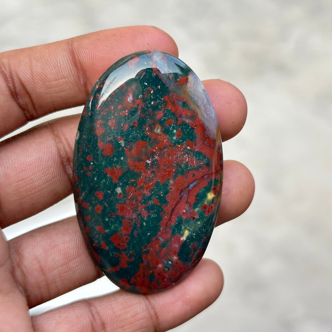 Natural Blood Stone Gemstone, Healing Designer Blood Stone Cabochon ...