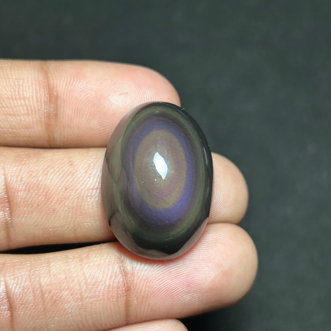 Natural Rainbow Obsidian Gemstone, Designer Rainbow Obsidian Cabochon ...