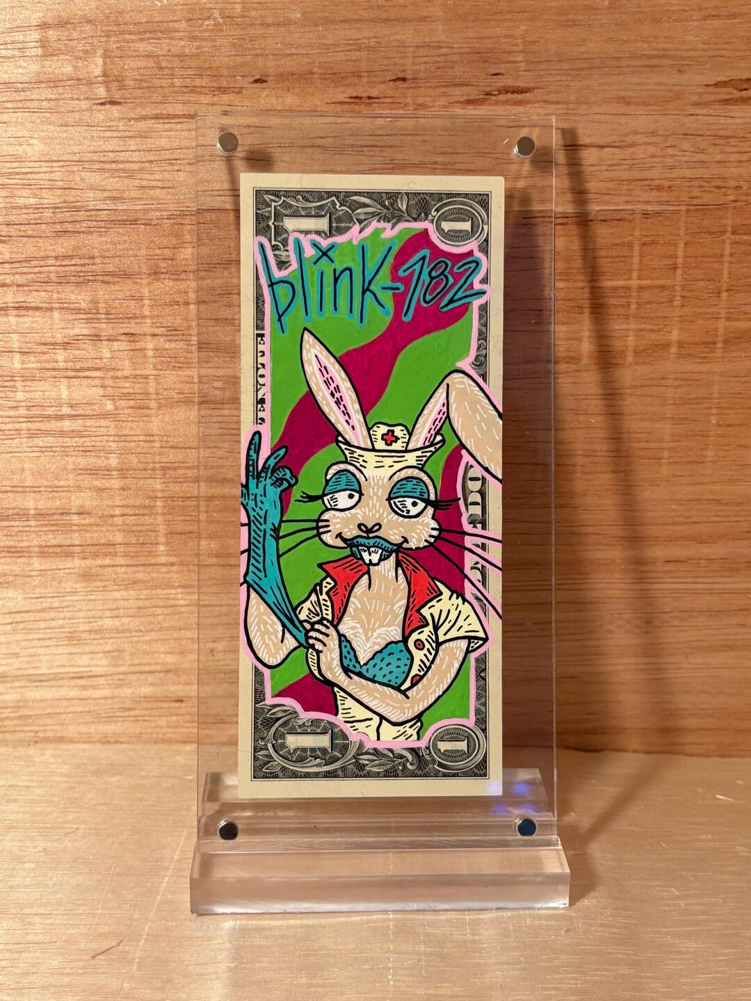 Blink-182 Bunny Dollar Bill Art - Etsy