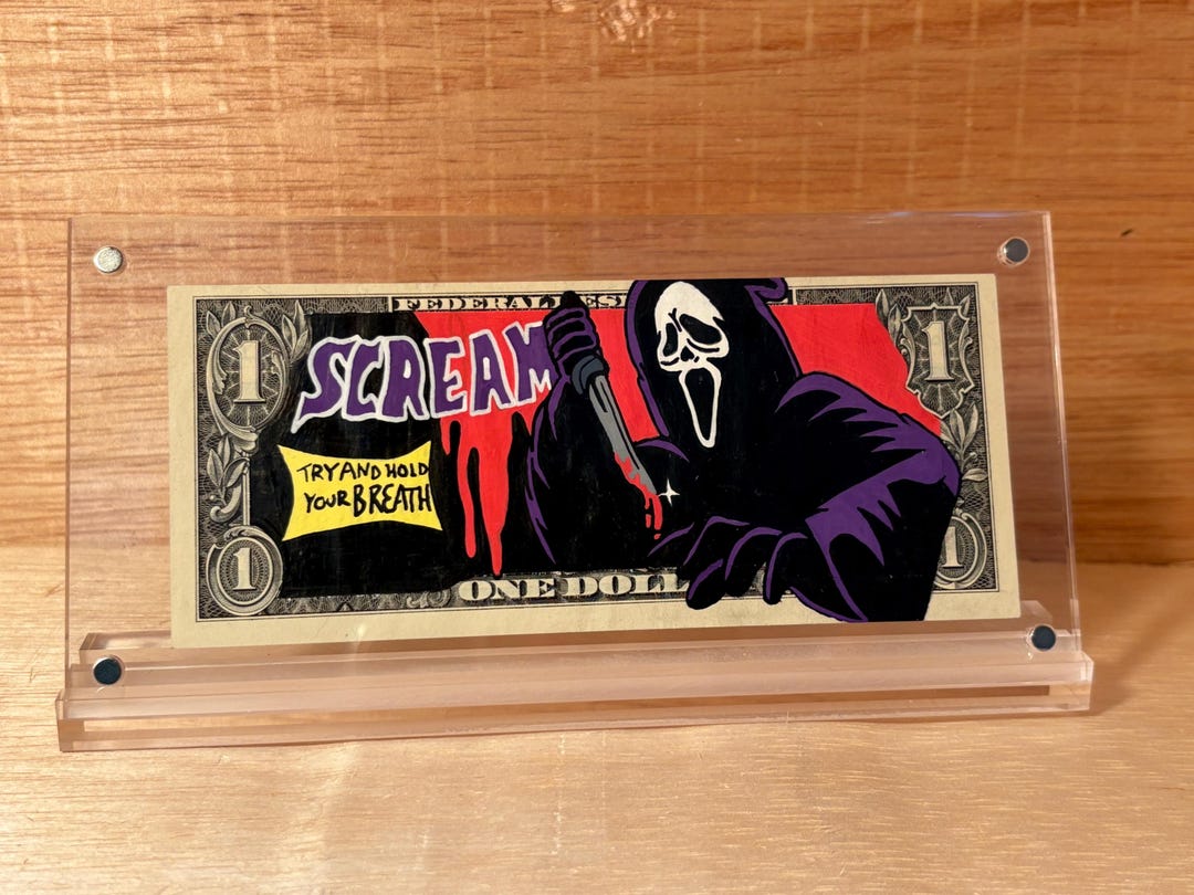 Scream / Ghostface Dollar Bill Art - Etsy