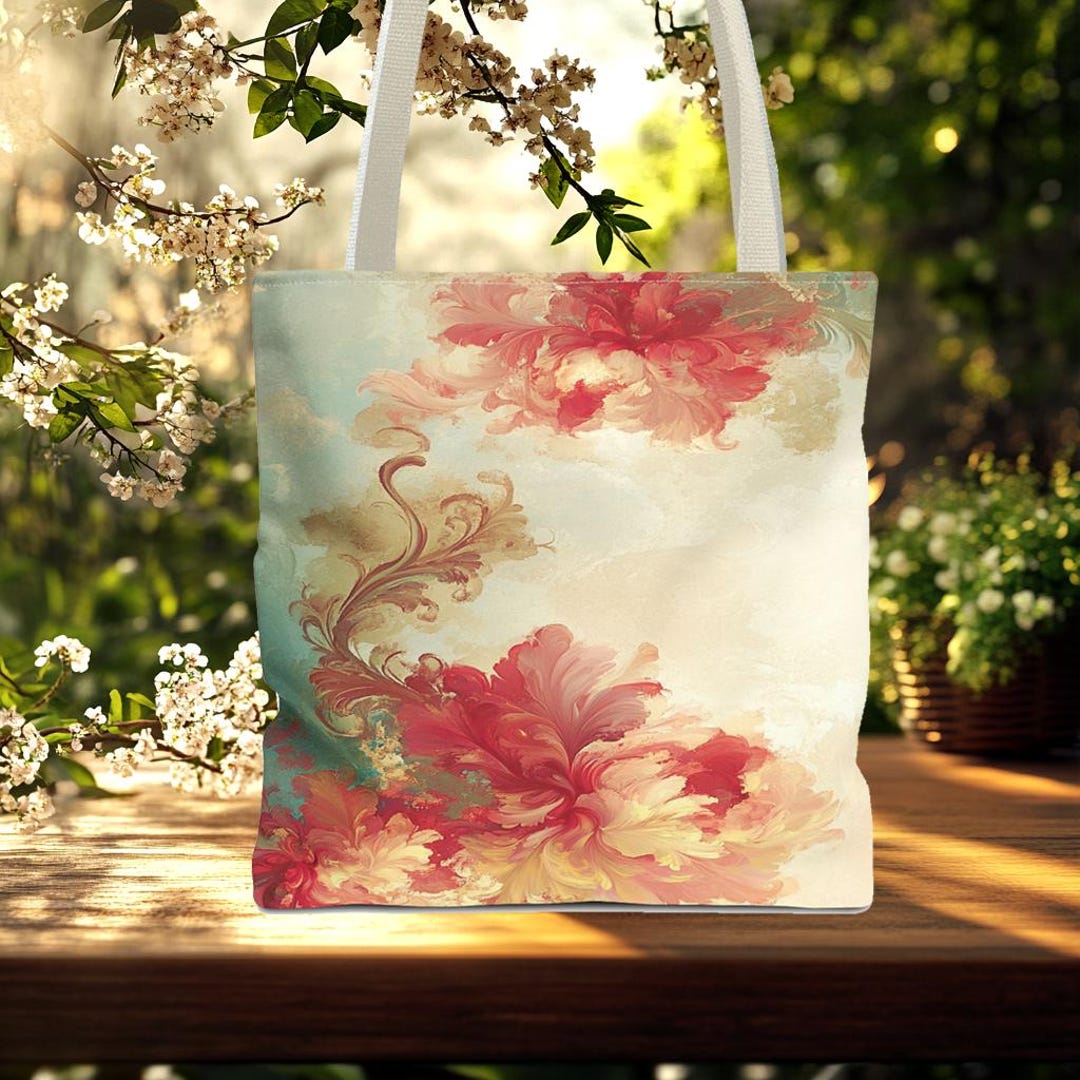 Rococo Style, All Over Print Tote Bag | Classy Carryall - Etsy