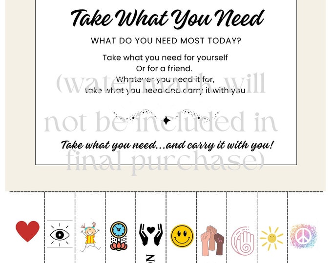 Printable: Take What You Need Flyer / Support/ Bulletin Board Decor ...
