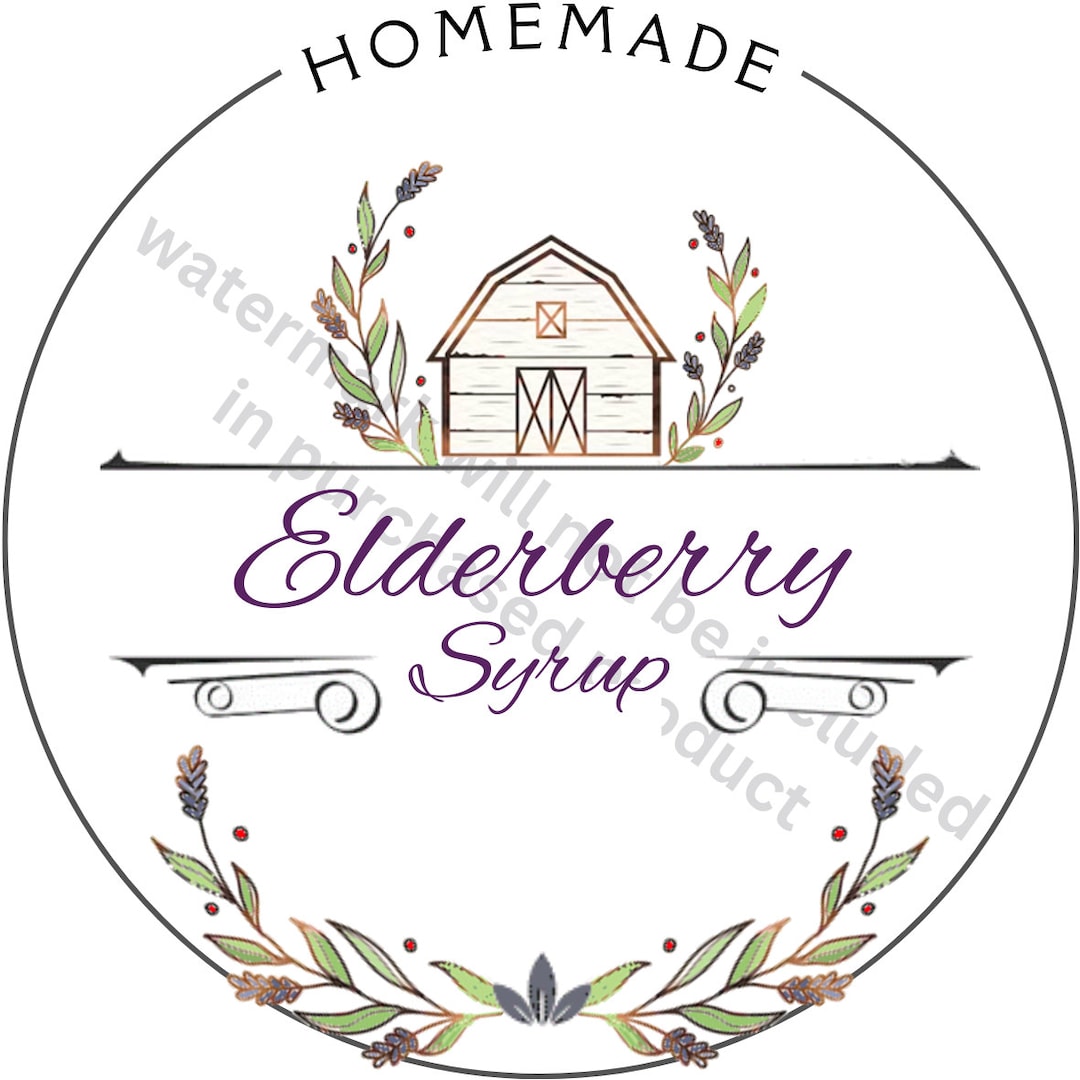 2 Vintage Farmhouse Canning Jar Labels, Round Mason Jar Stickers for ...