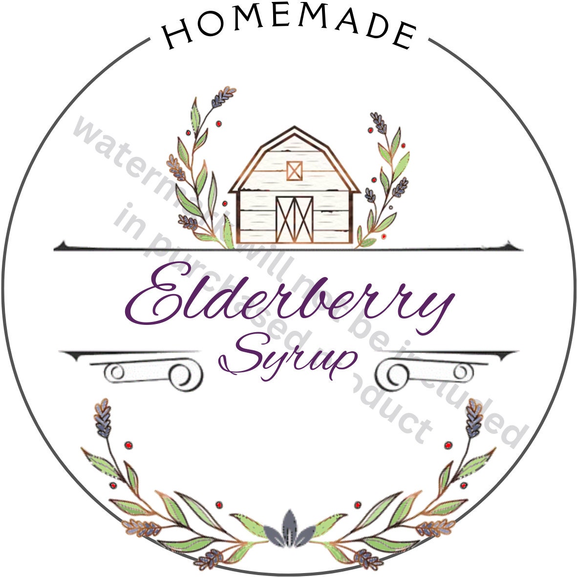 2 Vintage Farmhouse Canning Jar Labels, Round Mason Jar Stickers for ...