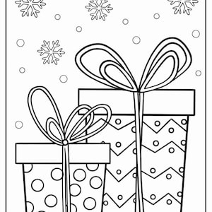 Christmas/holiday Themed Printable Coloring Book Pages for Kids, 20 ...
