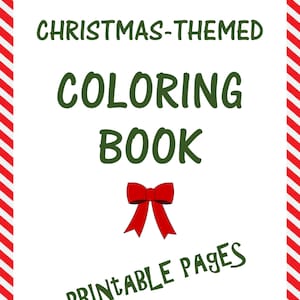 Christmas/holiday Themed Printable Coloring Book Pages for Kids, 20 ...