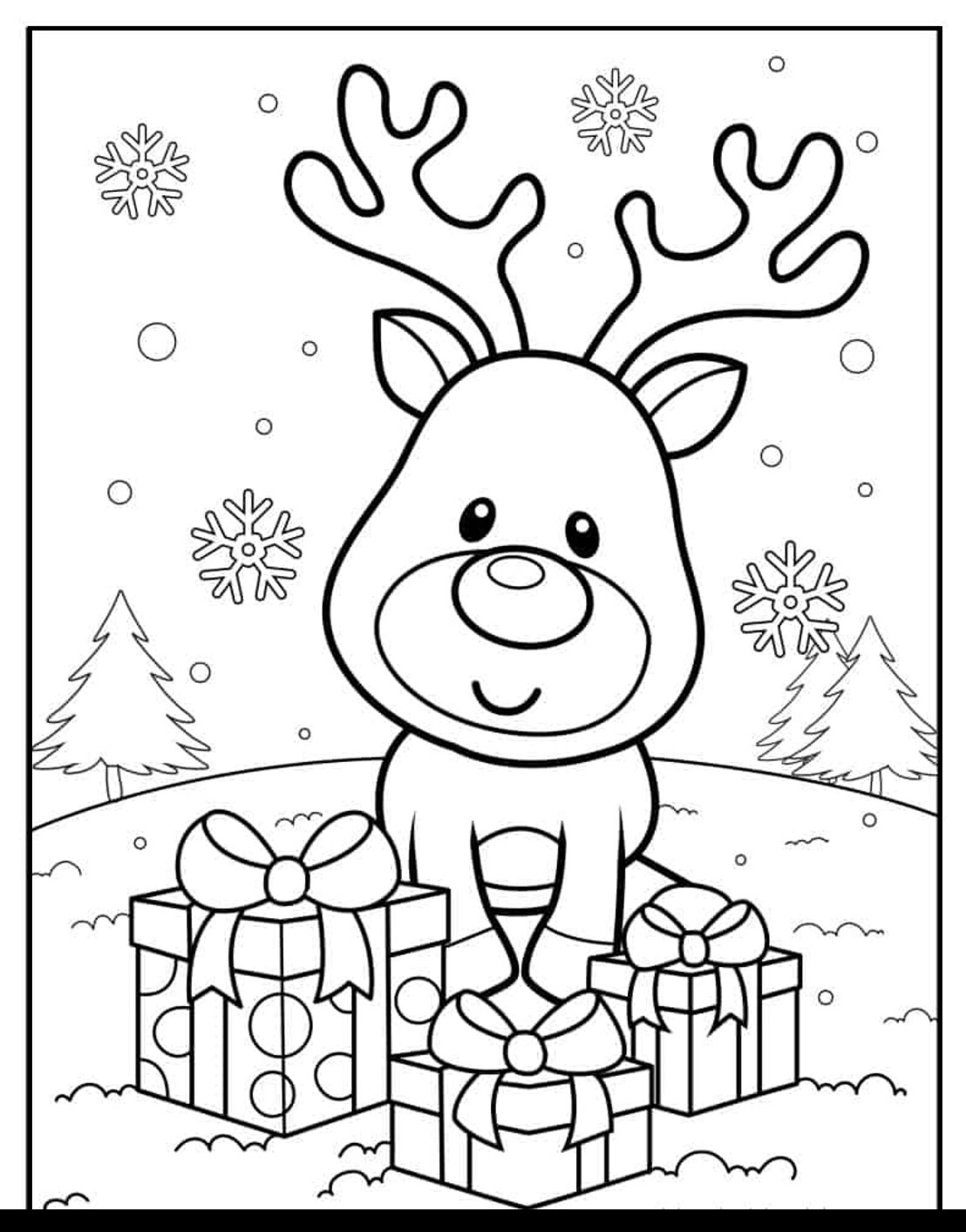 Christmas/holiday Themed Printable Coloring Book Pages for Kids, 20 ...