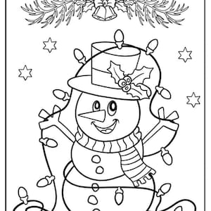 Christmas/holiday Themed Printable Coloring Book Pages for Kids, 20 ...