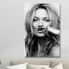 Kate Moss 'mustache' Poster: Black and White Fashion Art Print - Etsy UK