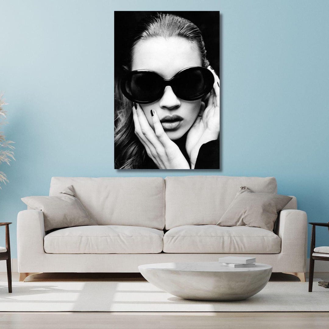 Kate Moss Canvas, Kate Moss Poster Fashion Print Life is Joke Print ...
