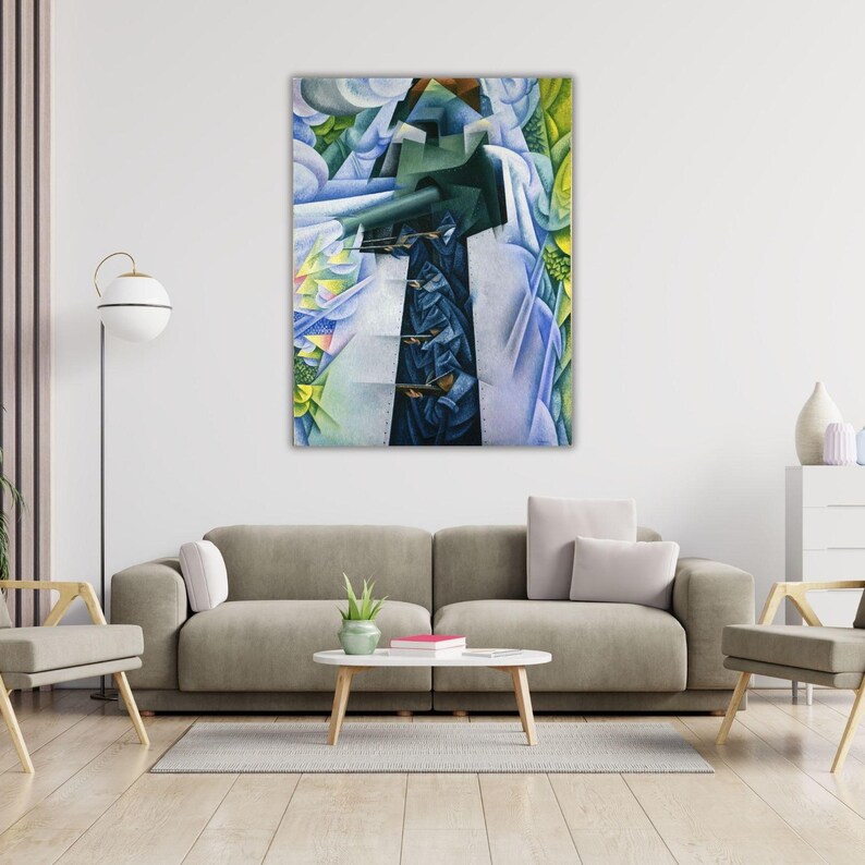 Armored Train in Action by Gino Severini POSTER Ready to Hang Canvas ...