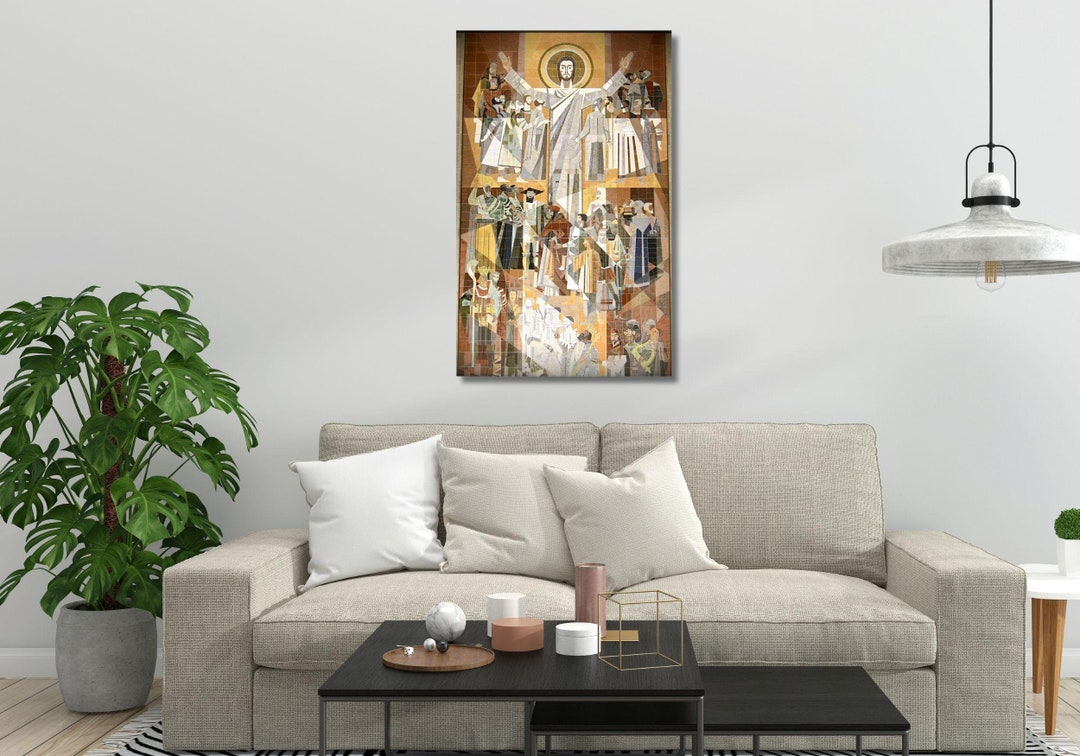 Jesus Touchdown Ready to Hang Canvas Touchdown Jesus Poster Print Art ...