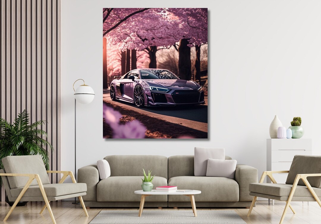 Audi R8 Print Wall Art, Audi R8 Canvas Wall Art, for Kids Boys Room ...