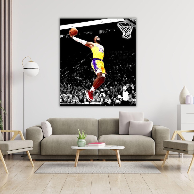 Lebron James Canvas - Etsy