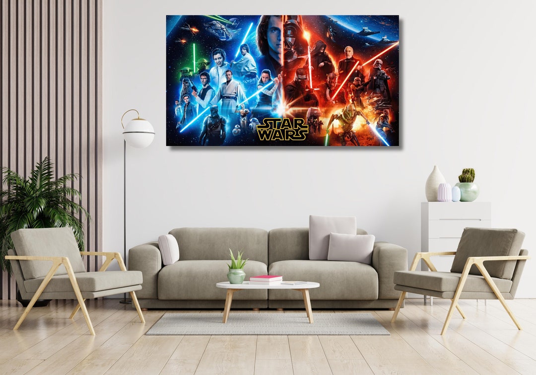 Epic Starwars Full Character POSTER, Star Wars Canvas, Canvas Print ...