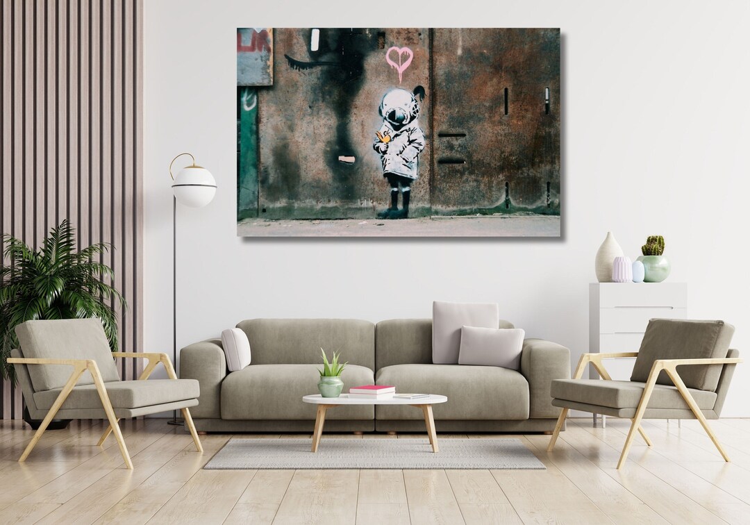 Banksy Street Art Banksy A Kid Poster, White Coat Street Poster ...