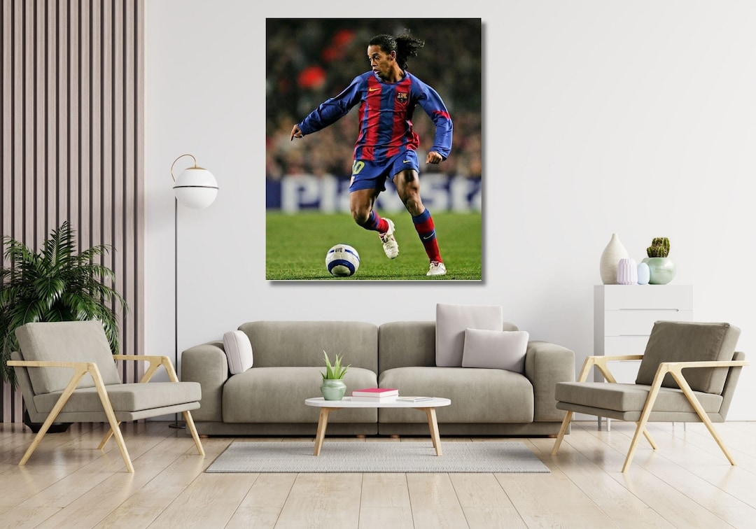 Ronaldinho WALL Art,messi Poster,ronaldinho Messi Canvas Wall Art ...