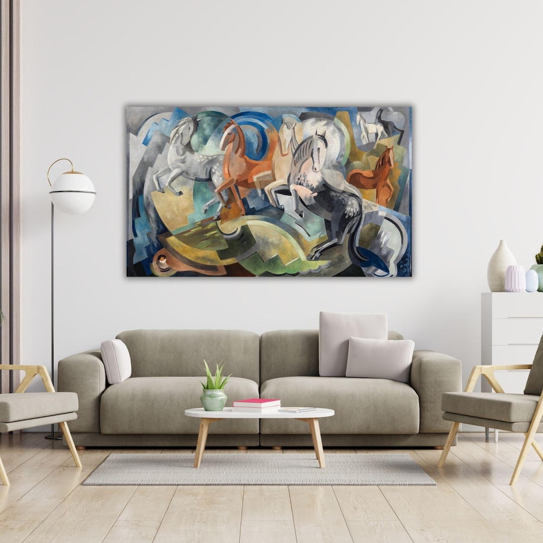 Achill Horses by Mainie Jellett Ready to Hang Canvas Wall Art, Quality ...