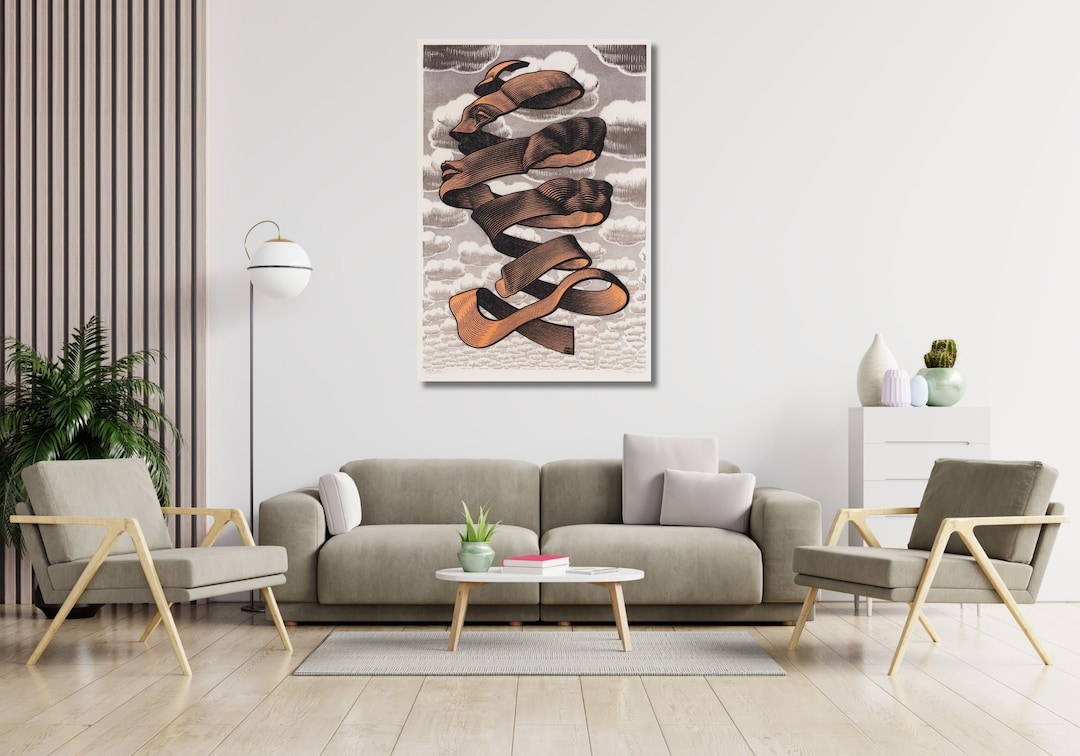 M.C. Escher RIND ( 1955) Ready to Hang Poster,canvas Wall Art,maurits ...