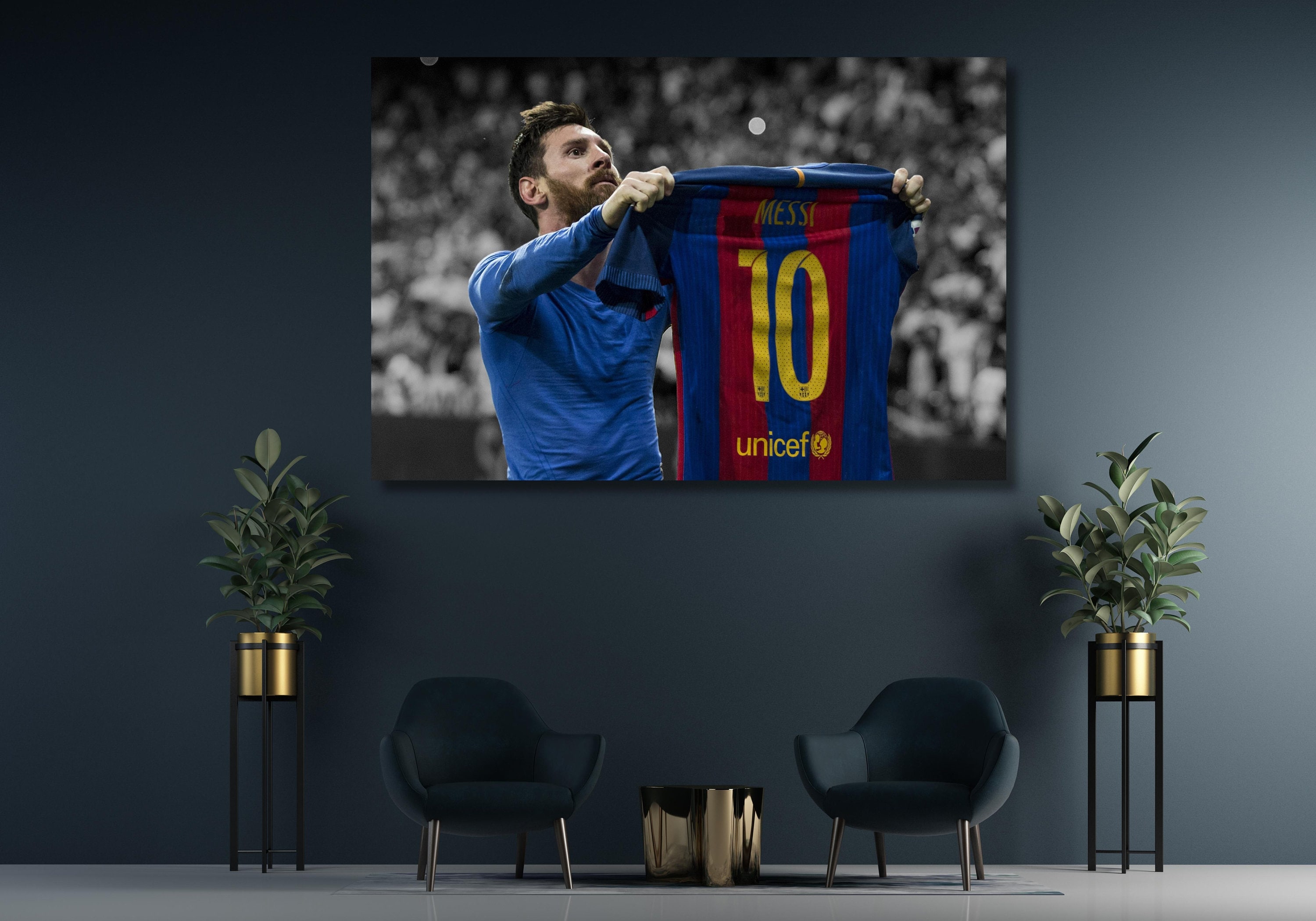 Lionel Messi POSTER Messi Canvas Wall Art Legend Football - Etsy