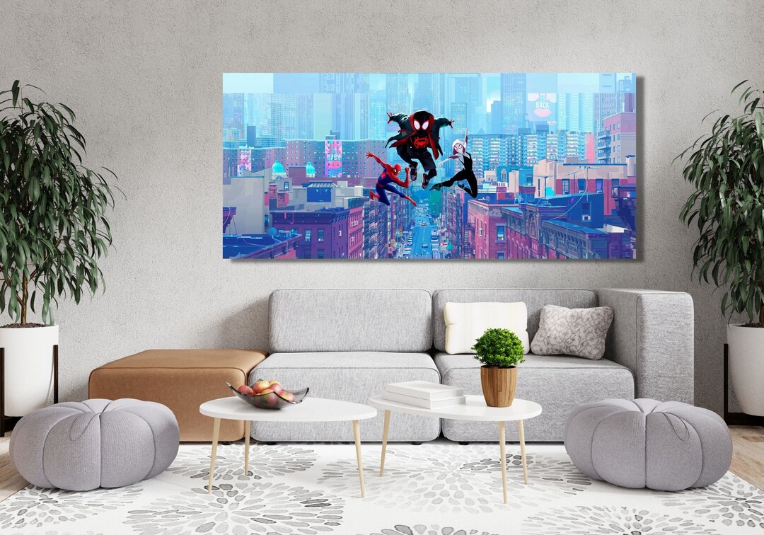 Miles Morales Spider-man WALL ART, Movie Poster, Into the Spider-verse ...