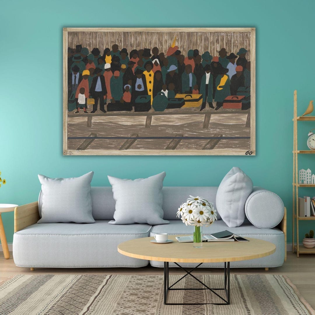 One Way Ticket by Jacob Lawrence Ready to Hang Canvas Quality Print ...