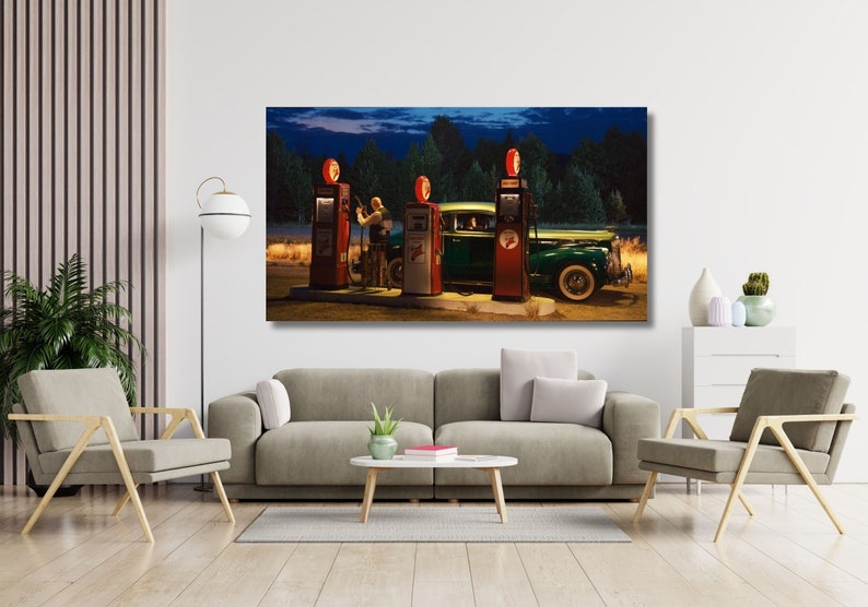 Edward Hopper Poster,gas Station Wall Art,edward Hopper Arts,canvas ...