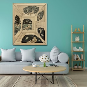 Another World by Maurits Cornelis Escher Canvas, Maurits Cornelis ...