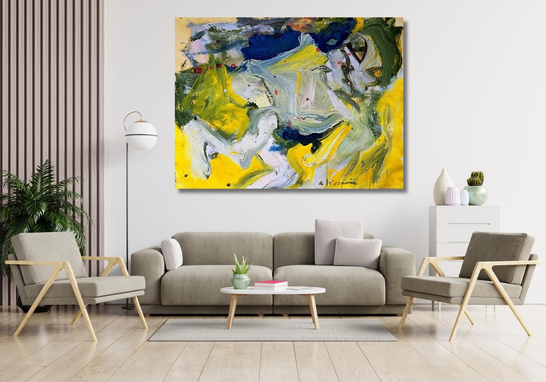 Willem De Kooning Art Ready to Hang Canvas WALL ART Willem De Kooning ...