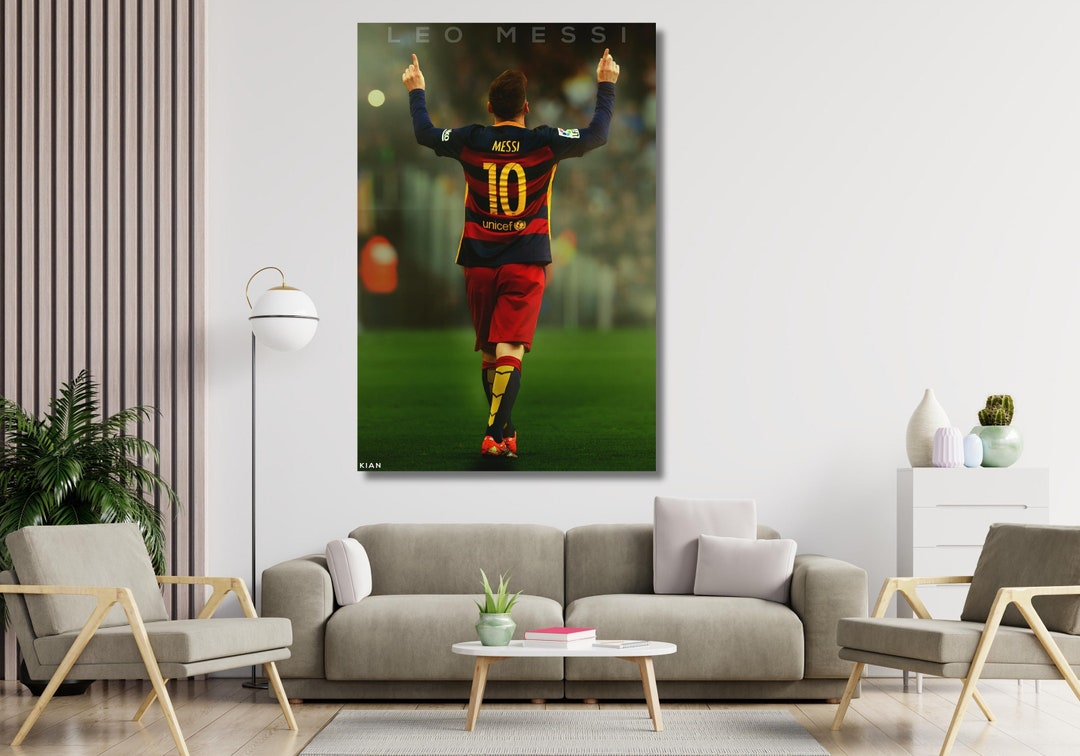 Lionel Messi WALL Art,lionel Messi Poster,lionel Messi Canvas Wall Art ...