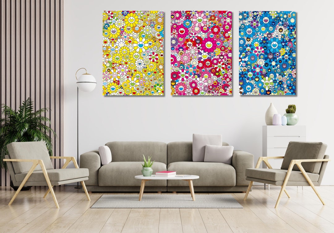 Takashi Murakami Poster Set of 3- Takashi Murakami CANVAS, Superflat Poster, Neo-pop Art, Otaku ...