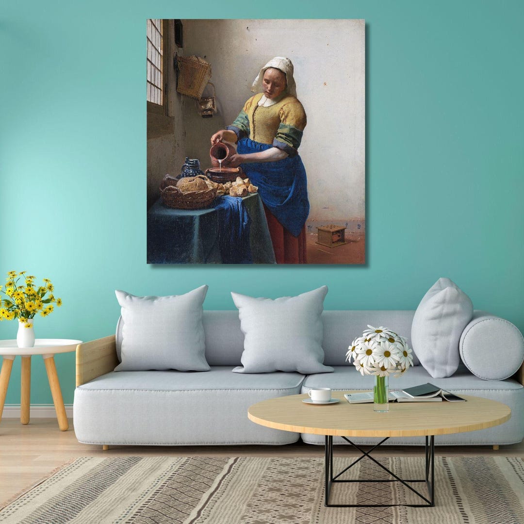 Johannes Vermeer (1658-1660) the Milkmaid Poster,vermeer Het Melkmeisje ...