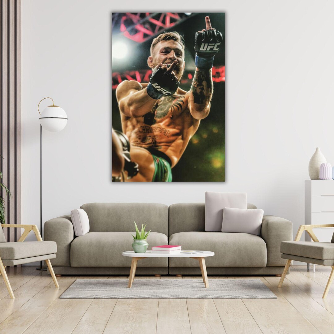 Conor Mcgregor Poster Middle Finger Print Legend Boxing Knockout Print ...