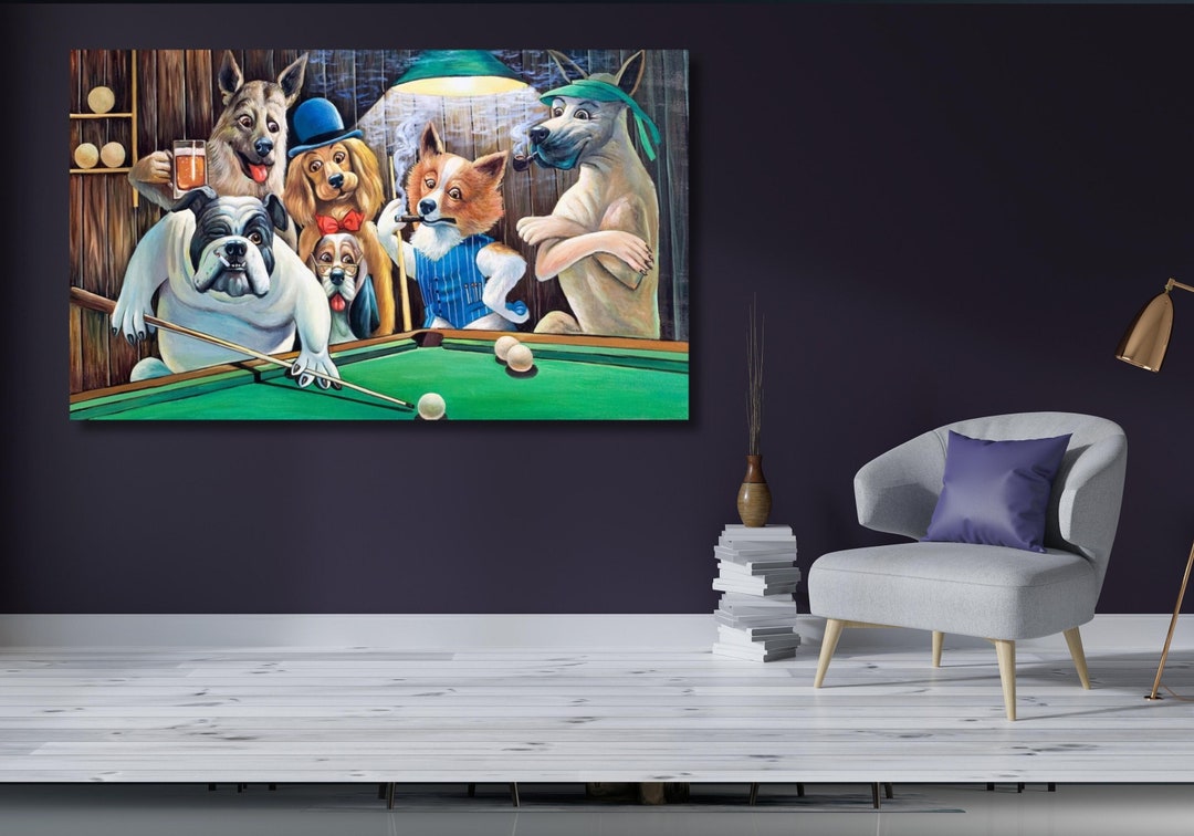 Dogs Playing Poker Poster,cassius Marcellus Coolidge A Bold Bluff Dogs ...