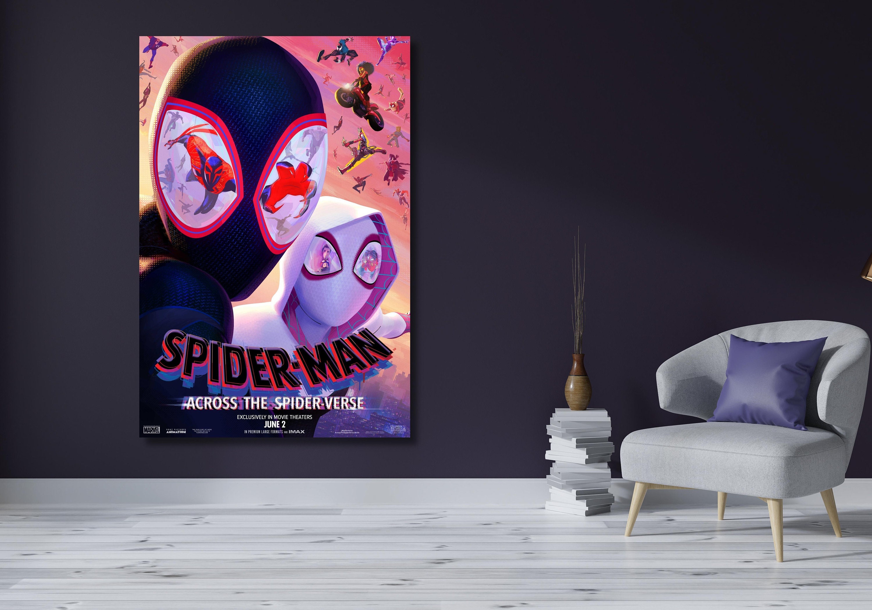 Miles Morales POSTER, Across the Spider-verse CANVAS, Spider-man Poster ...
