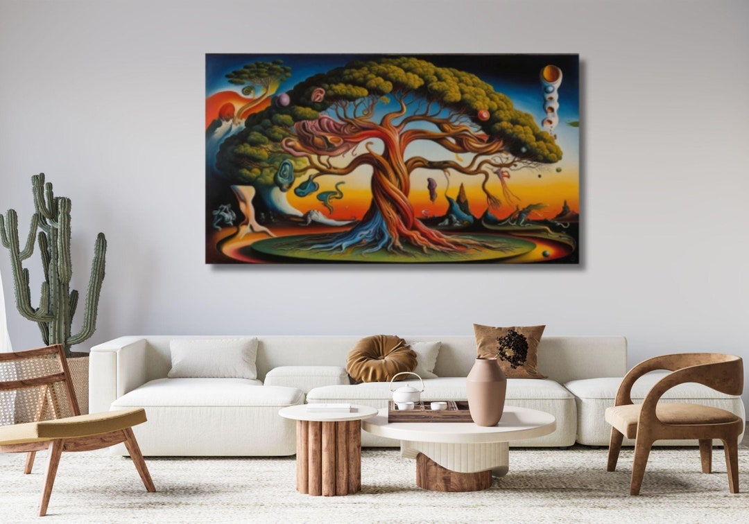 Tree of Life by Salvador Dali Stely Ready to Hang Canvas Wall Art Tree ...