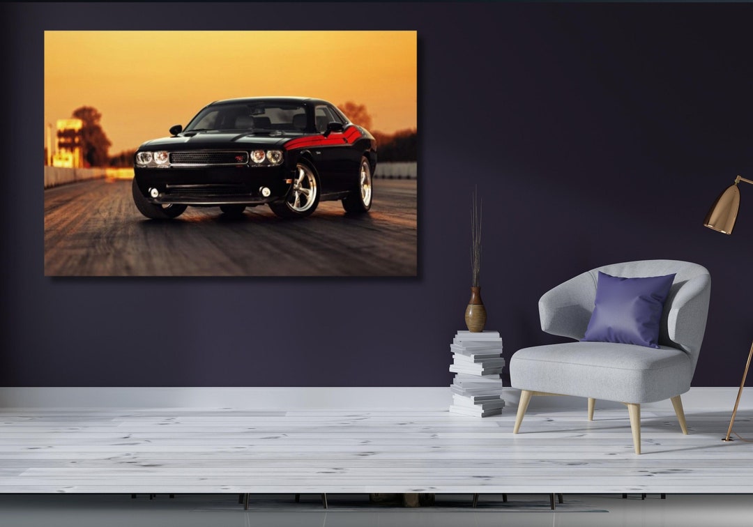 Dodge Challenger SRT Hellcat, Challenger Poster, Supercar Wall Art, Car ...